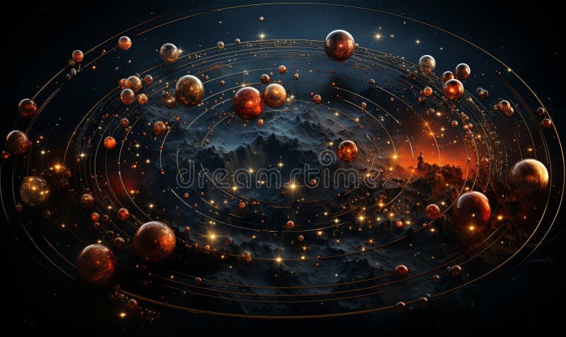 The Solar System Showing Numerous Planets Stock Photo - Image of giants ...