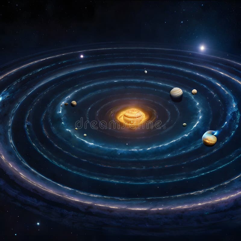 Solar System in Space with Planets and Stars. Elements of this Image ...