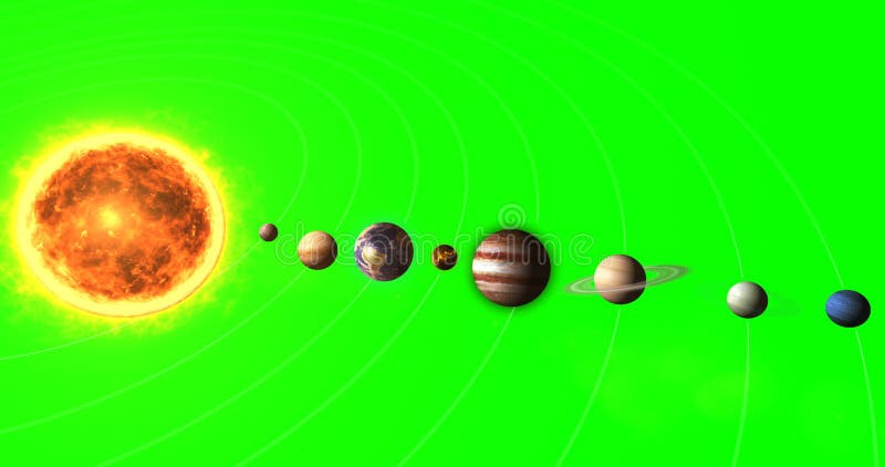 Solar System with Sun and Planets Stock Footage - Video of nature ...