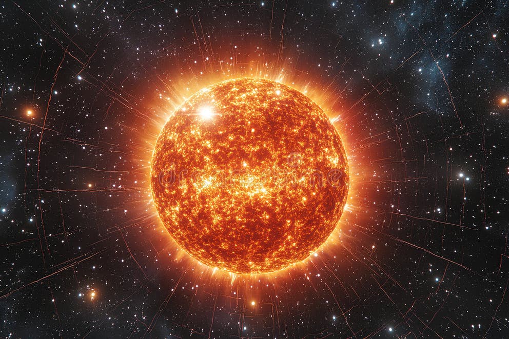 Solar System - Sun in Space. Solar System is a System of Millions or ...