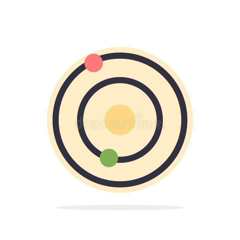 Solar, System, Universe Abstract Circle Background Flat Color Icon ...