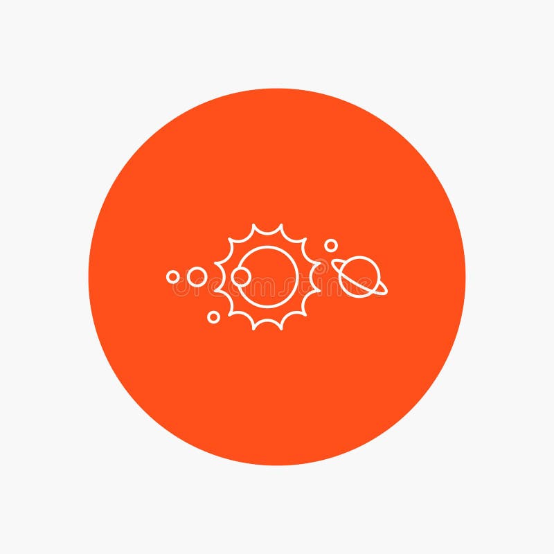 Solar, System, Universe, Solar System, Astronomy White Line Icon in ...