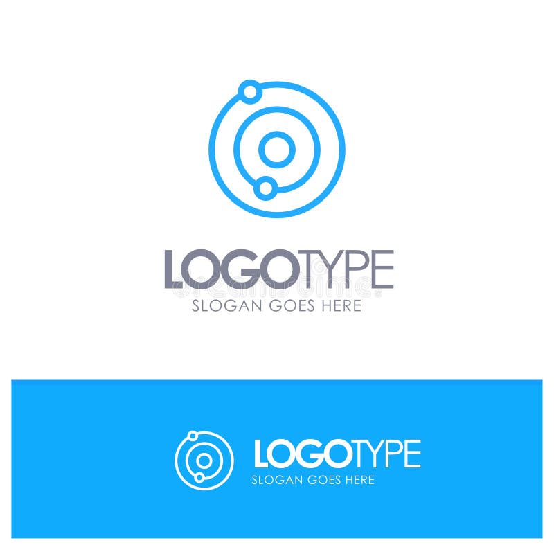 Solar, System, Universe Blue OutLine Logo with Place for Tagline Stock ...
