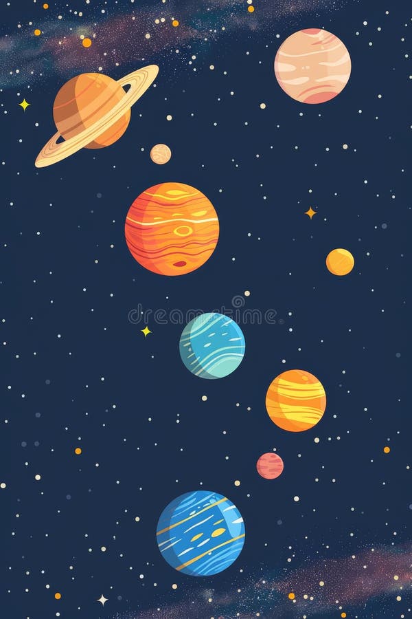 Solar System Universe Stars and Galaxy Space Planets Poster ...