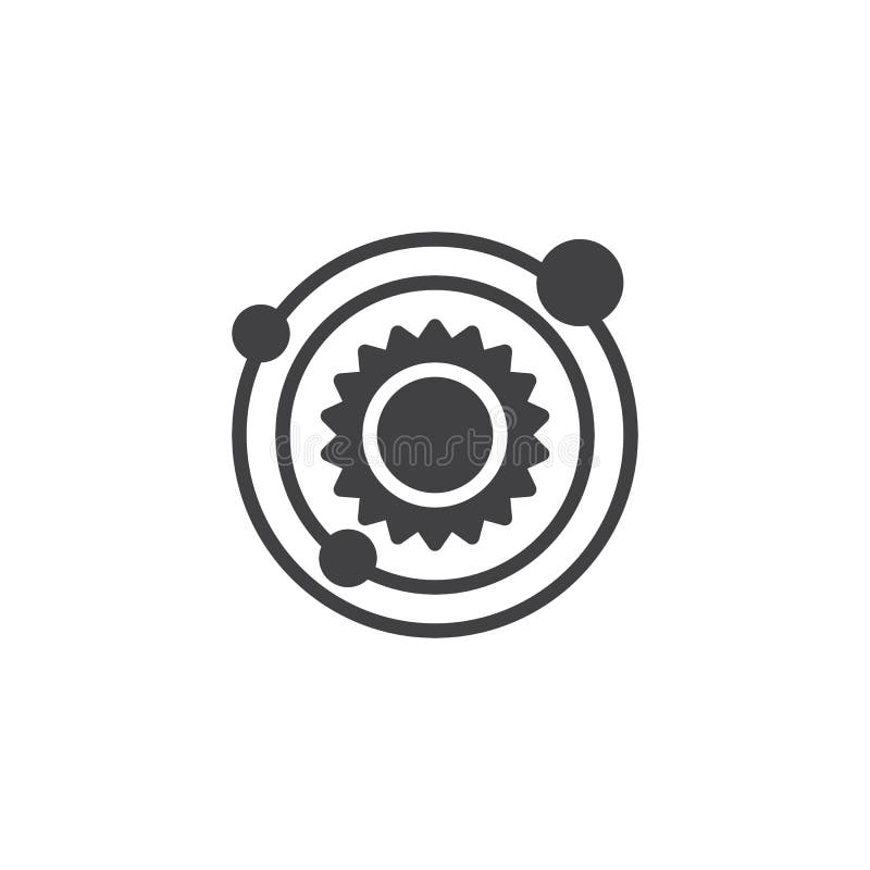 Solar System Icon Vector, Filled Flat Sign, Solid Pictogram Isolated on ...