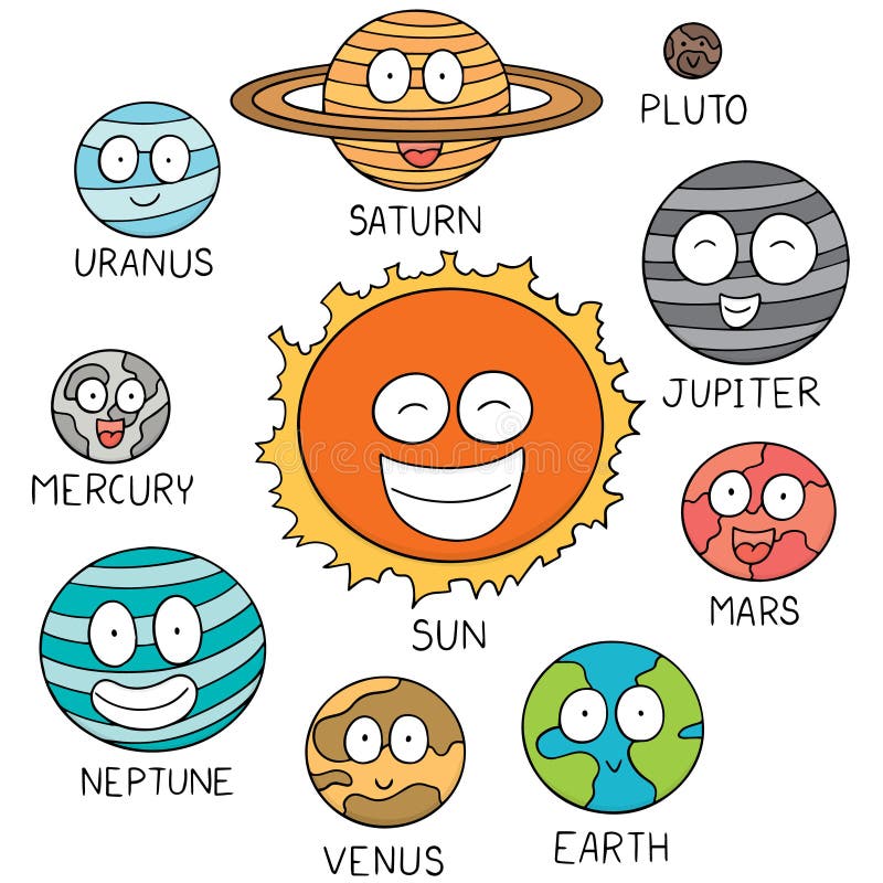 Solar system stock vector. Illustration of doodle, science - 75337252