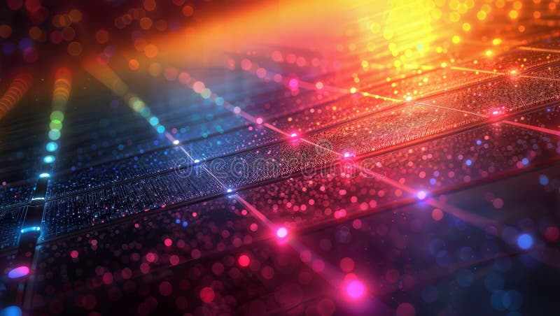 Colorful Tech Background: Solar Mythos Design, Generative Ai Stock ...