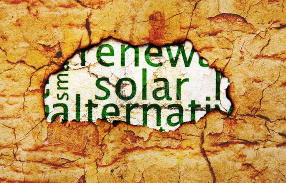 Solar text on paper hole stock photo. Image of energy - 183445276