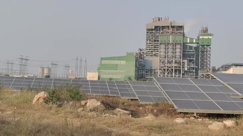 Solar Thermal Hybrid Power Plant Stock Footage - Video of station ...