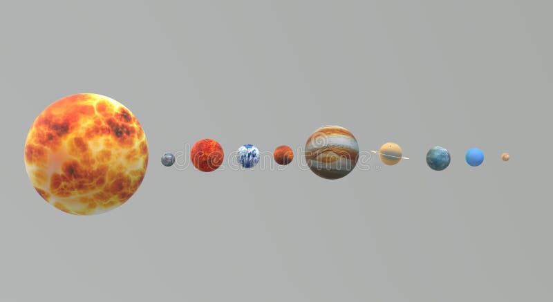 Solar Universe 3d Rendering for Science or Education Content Stock ...