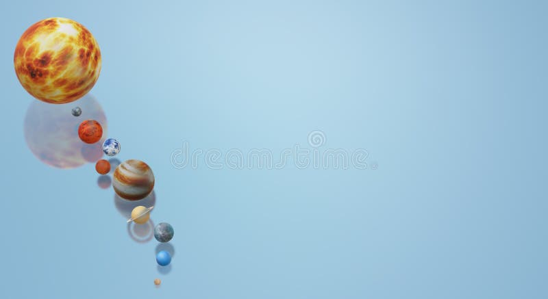 Solar Universe 3d Rendering for Science or Education Content Stock ...
