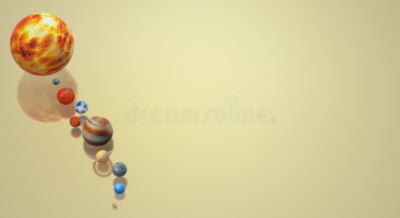 Solar Universe 3d Rendering for Science or Education Content Stock ...