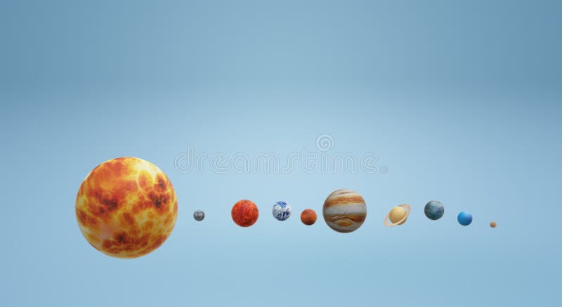 Solar Universe 3d Rendering for Science or Education Content Stock ...