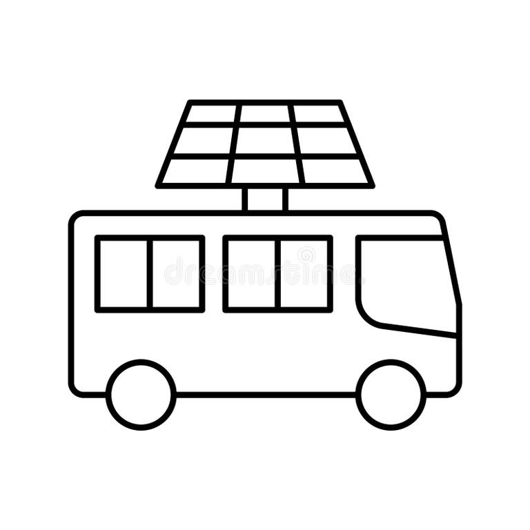 Solar Van Vector Icon Which Can Easily Modify or Edit. Stock Vector ...