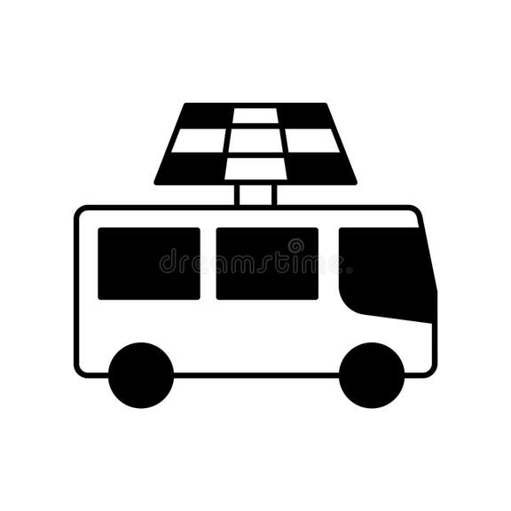 Solar Van Vector Icon Which Can Easily Modify or Edit. Stock Vector ...