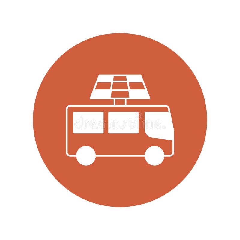 Solar Van Vector Icon Which Can Easily Modify or Edit. Stock Vector ...