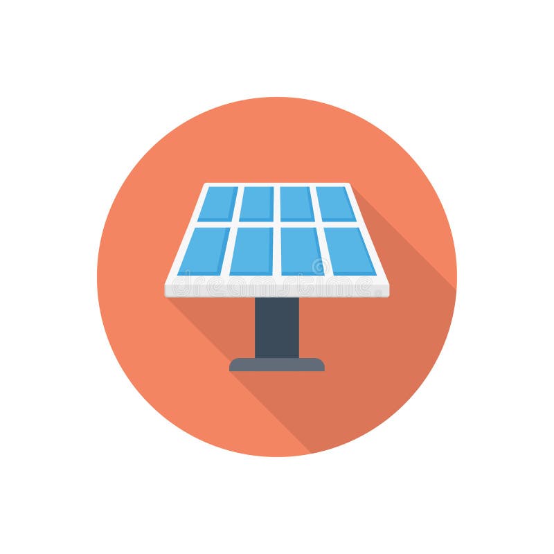 Solar Vector Flat Colour Icon Stock Vector - Illustration of graphic ...