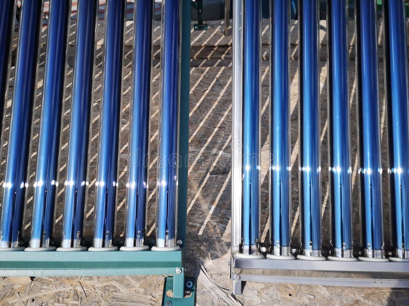 Solar Water Heat Pipe Detail Stock Image - Image of electrical, earth ...