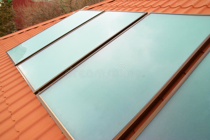 Solar panels stock image. Image of reflection, angle - 11592111