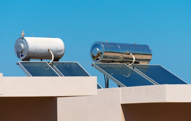 Solar water heating. stock photo. Image of energy, panel - 60089736
