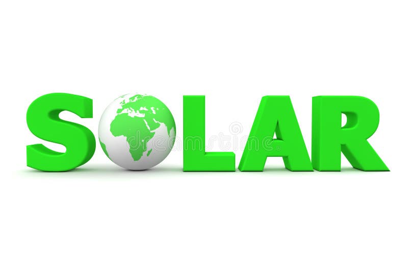 Solar World Green stock illustration. Illustration of environmental ...