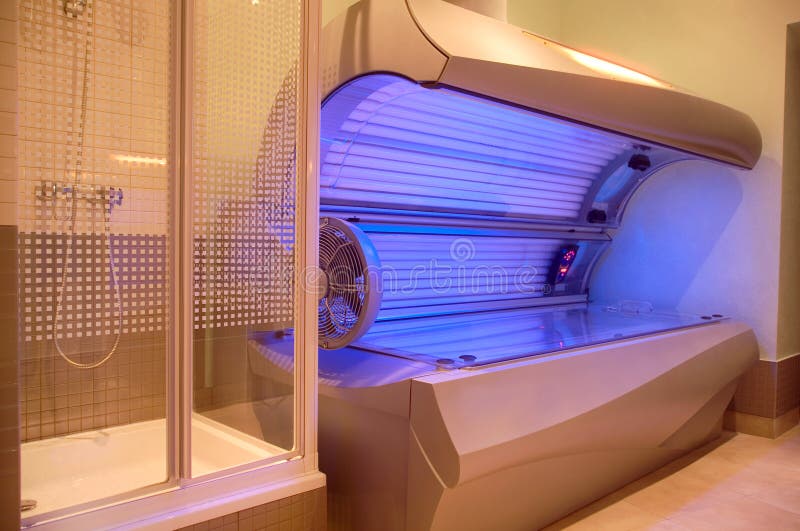 Modern solarium bed stock photo. Image of light, skin - 11788856