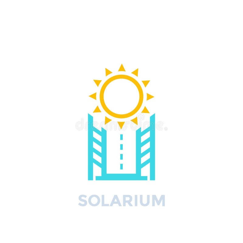 Solarium icon on white stock vector. Illustration of horizontal - 115453543