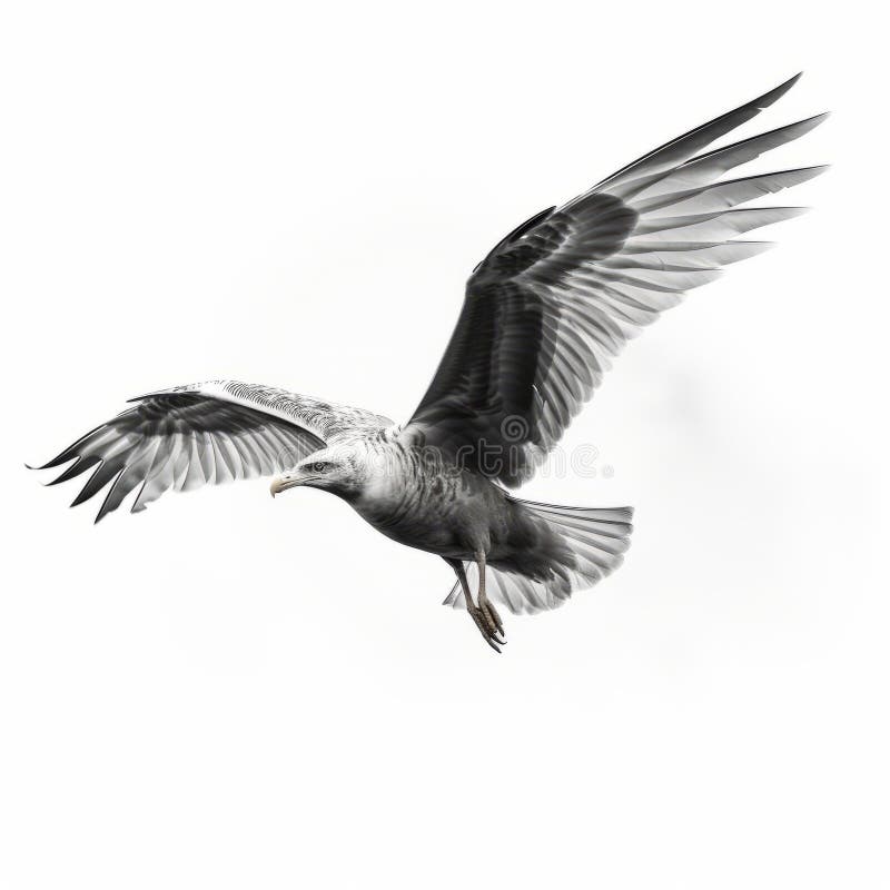 Solarized Seagull: a Striking Maya Render of a Flying Gull in ...