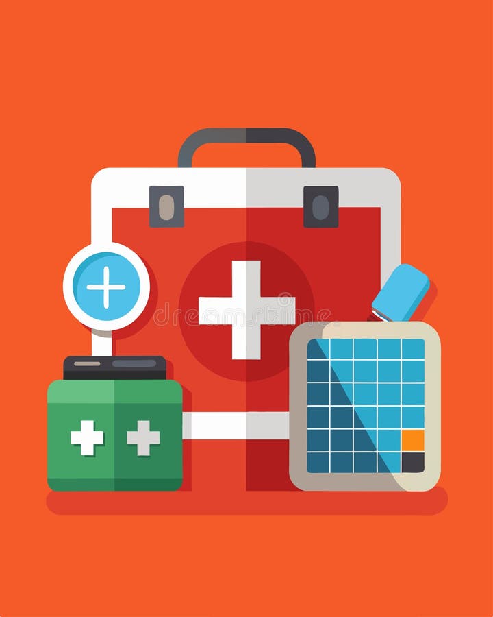 A Solarpowered First Aid Kit Equipped with Medical Essentials and a ...