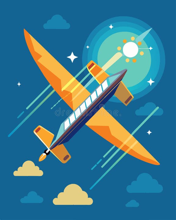 The Solarpowered Plane Gracefully Soars through the Sky Leaving Behind ...