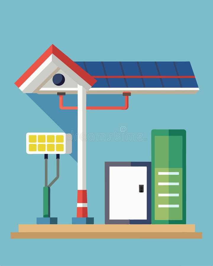 A Solarpowered Security Camera Attached To the Side of a Remote Gas ...