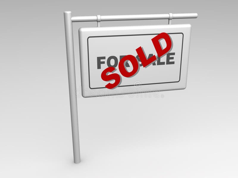 Sold stock illustration. Illustration of trade, signboard - 2324383