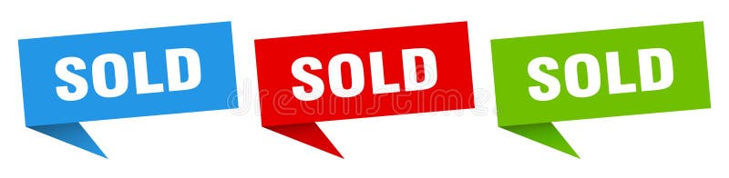Sold Banner. Sold Speech Bubble Label Set Stock Vector - Illustration ...