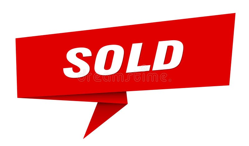 Sold Banner. Sold Speech Bubble, Label, Sticker, Sign Template Stock ...