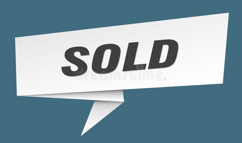 Sold Banner. Sold Speech Bubble, Label, Sticker, Sign Template Stock ...