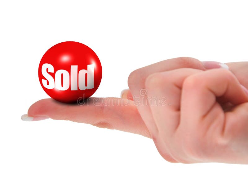Sold concept stock image. Image of business, hand, finger - 6775897