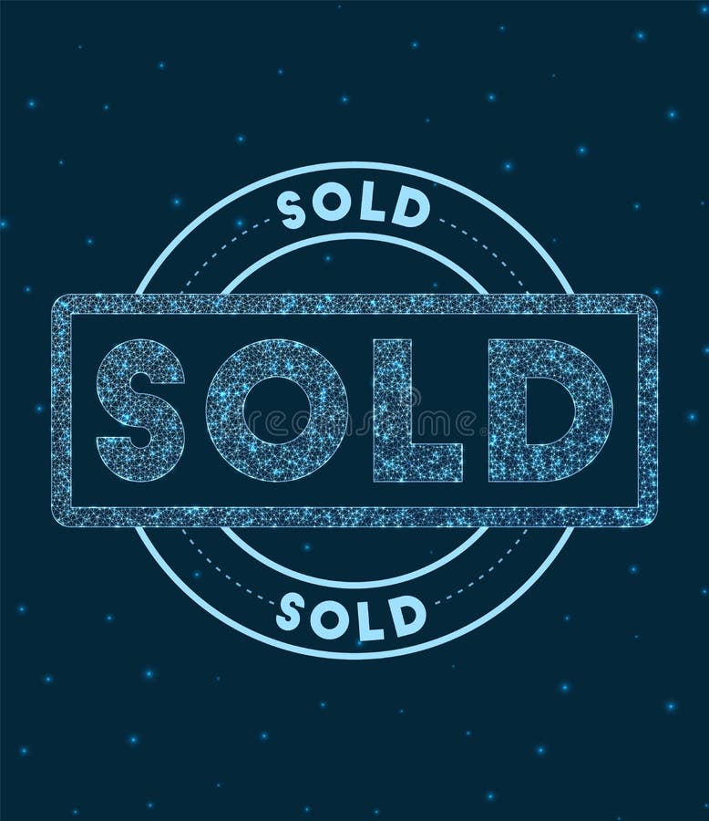 Sold. Glowing round badge stock vector. Illustration of badge - 186848013