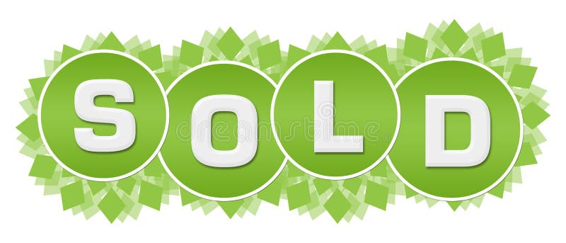 Sold, Green Speech Bubble stock vector. Illustration of celebration ...