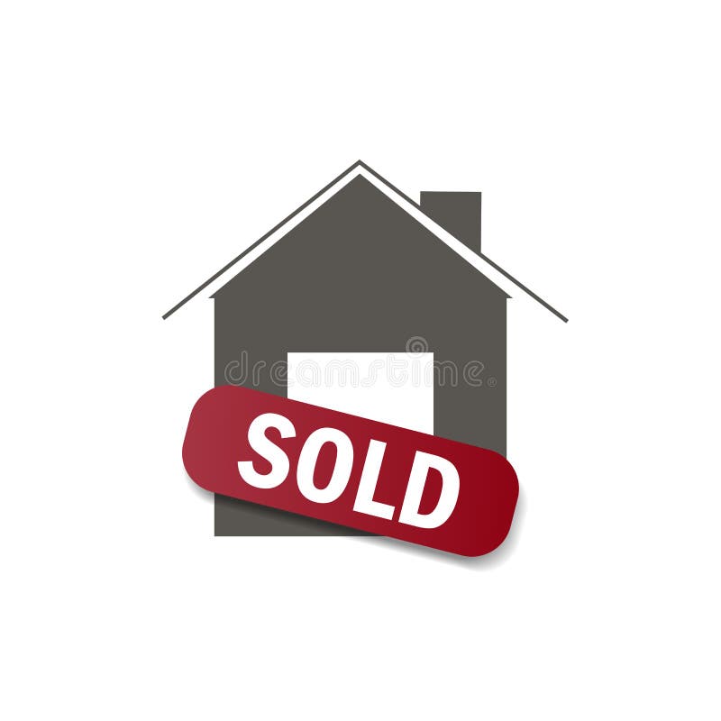 Sold house. stock vector. Illustration of graphic, rent - 94226015