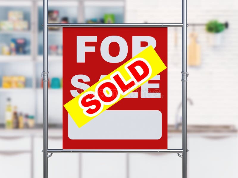 Sold House Sign Hanging Metal Pipe Stock Photos - Free & Royalty-Free ...