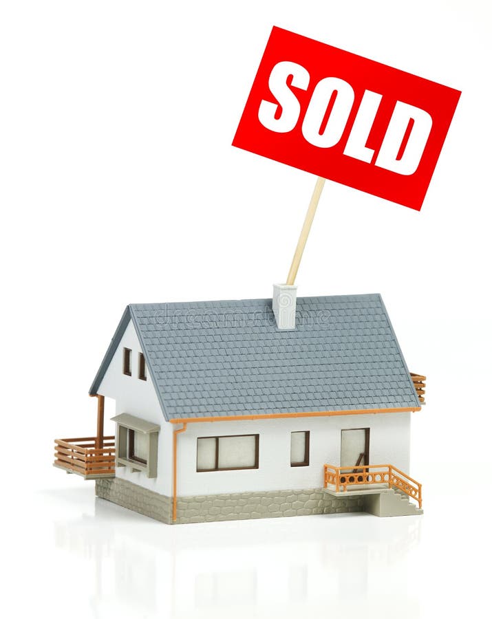 Sold house stock photo. Image of isolated, buying, moving - 48989802