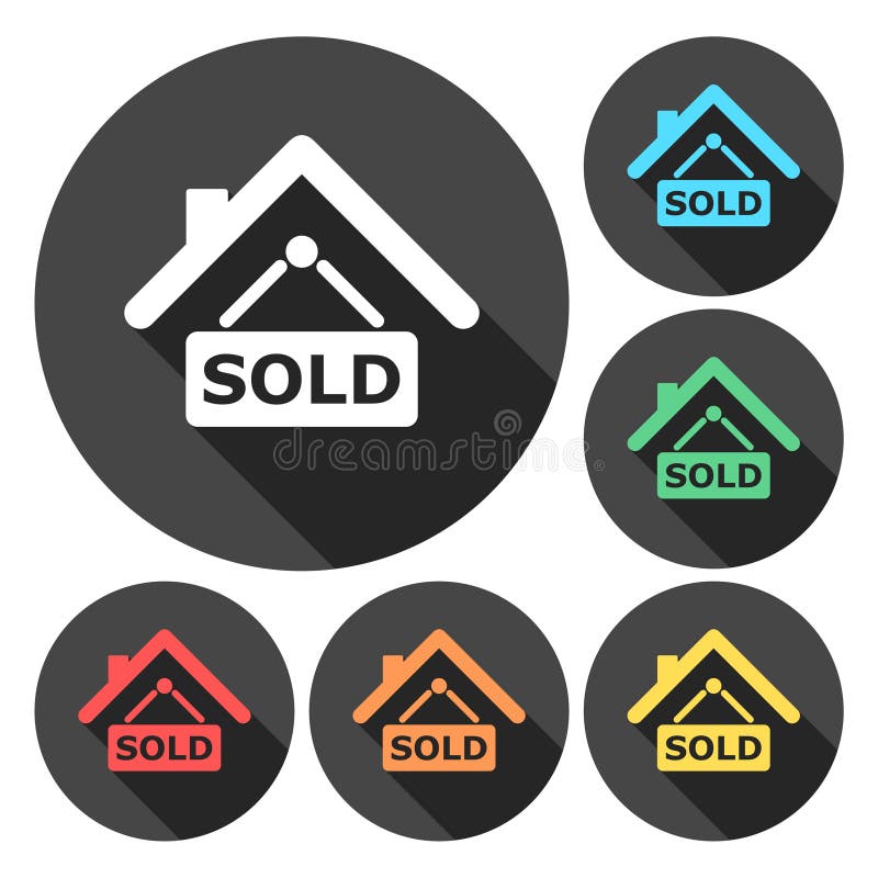 Sold House stock vector. Illustration of long, security - 127720945