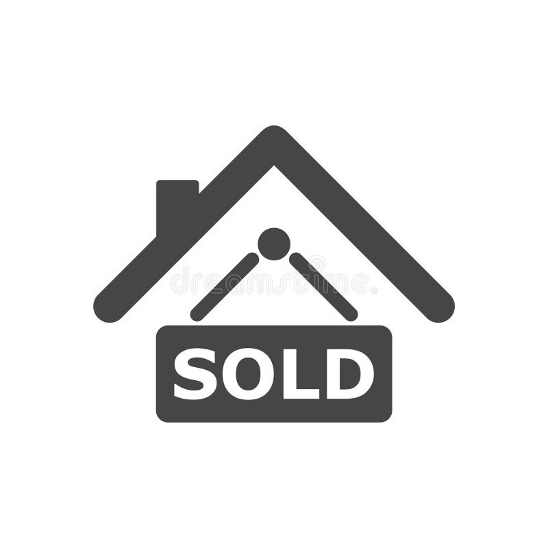 Sold House stock vector. Illustration of moving, rental - 127720683