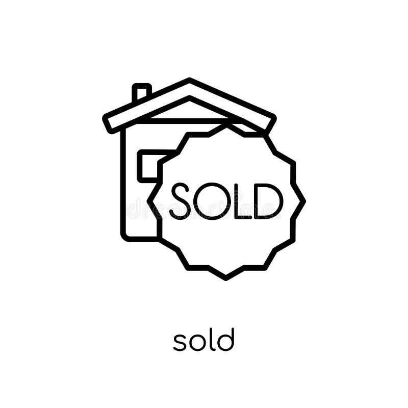 Sold icon from collection. stock vector. Illustration of line - 130957036
