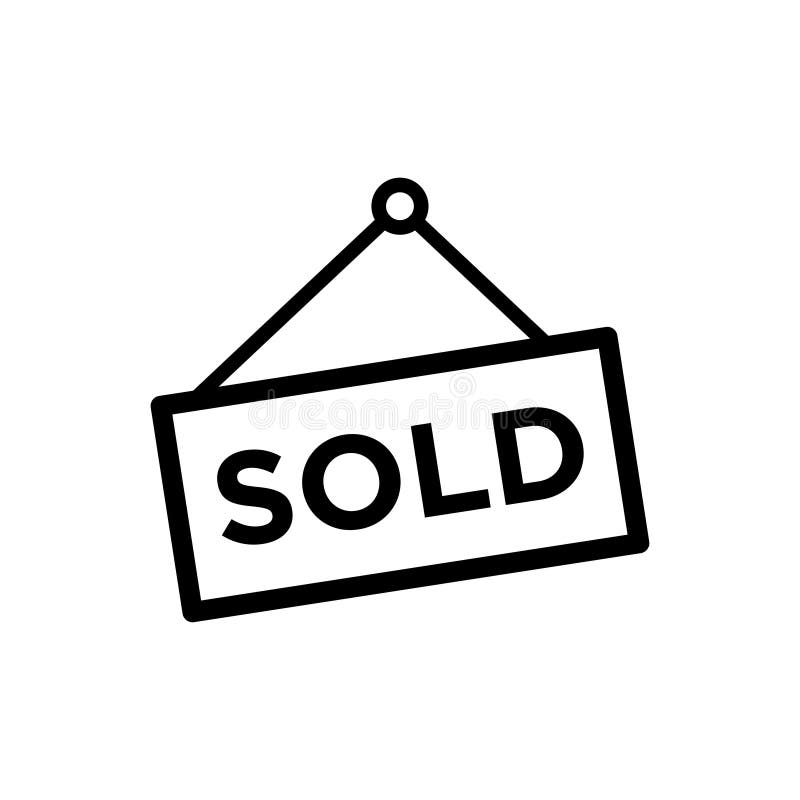 Sold Icon Flat Vector Template Design Trendy Stock Vector ...