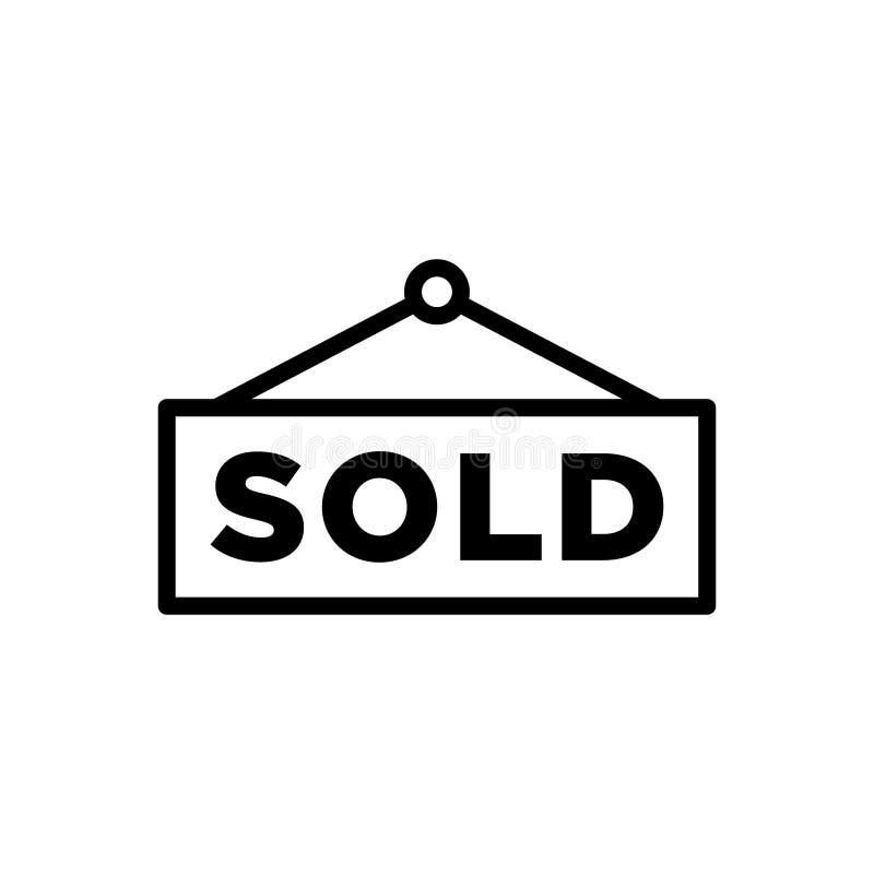 Sold Icon Flat Vector Template Design Trendy Stock Vector ...