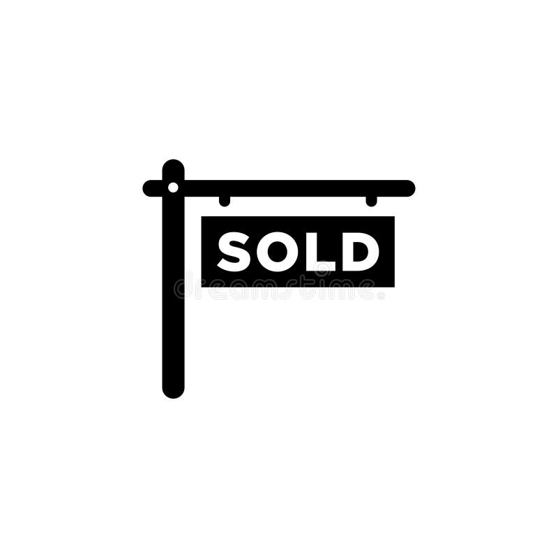 Sold Icon Flat Vector Template Design Trendy Stock Vector ...