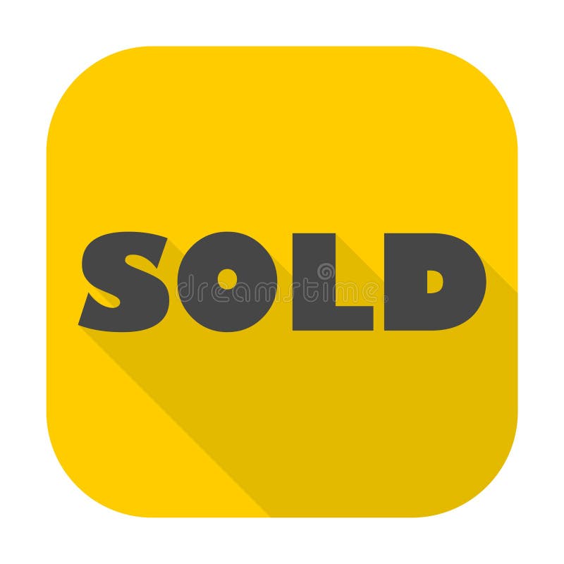Sold icon stock vector. Illustration of sale, finish - 100486969