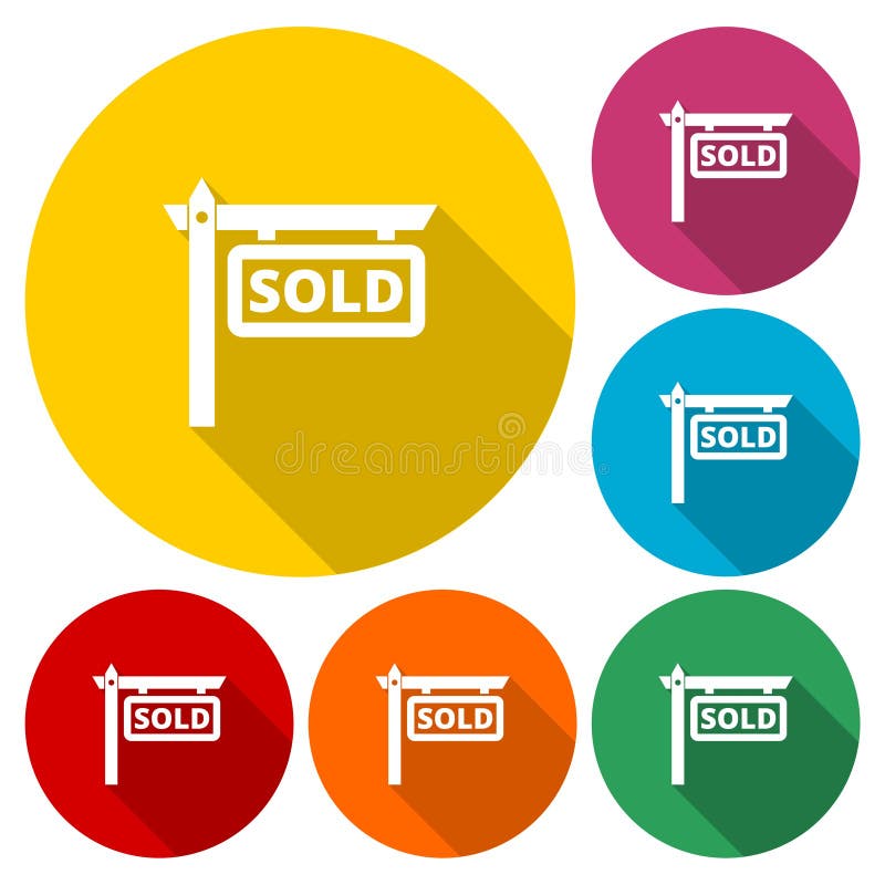 Sold icons stock illustration. Illustration of buttons - 2117096