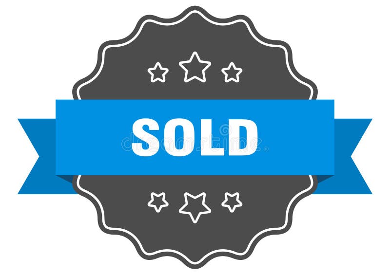 Sold label stock vector. Illustration of peeler, isolated - 160023839